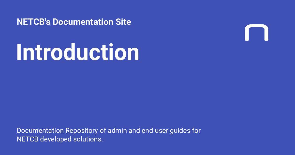 Introduction - NETCB's Documentation Site
